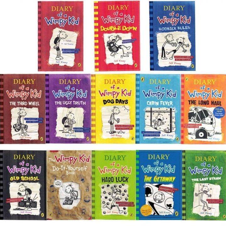 Wimpy Kid Diary English 16-volume set children's black and white page ...