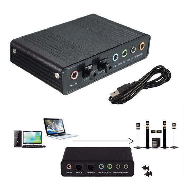 Professional External USB Sound Card Channel 5.1 Optical Audio Card ...