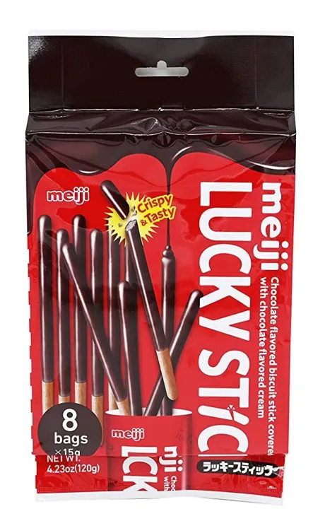 Meiji Lucky Stick Choco Family Pack (8 packs x 15G) | Lazada