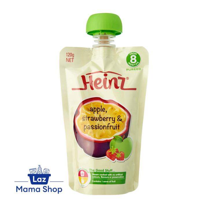 Heinz Baby Foods Strawberry/Apple And Passionfruit Pouch (Laz Mama Shop ...