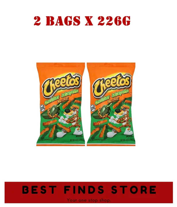 Cheetos Crunchy Cheddar Jalapeno Cheese Flavored Snacks 8oz - Set of 2 ...