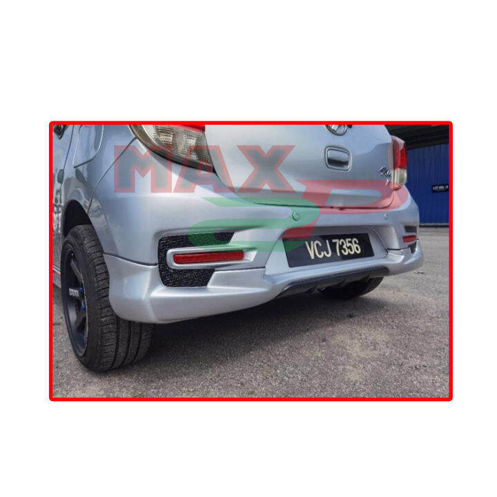 Perodua Axia 2014 & Above AGYA TRD Style Rear Back Skirt Skirting ...