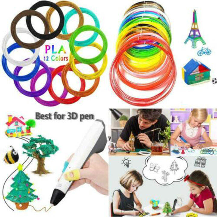 Ministar 3D Pen Filament 12 Colors 1.75Mm 3m Per Color 3D Printing ...