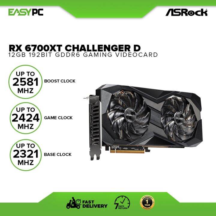 EasyPC | Asrock Rx 6700xt Challenger D 12gb 192bit GDdr6 Gaming ...