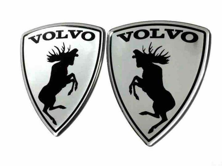 Silver Aluminium VOLVO PRANCING MOOSE Sticker 1 Set | Lazada.co.th