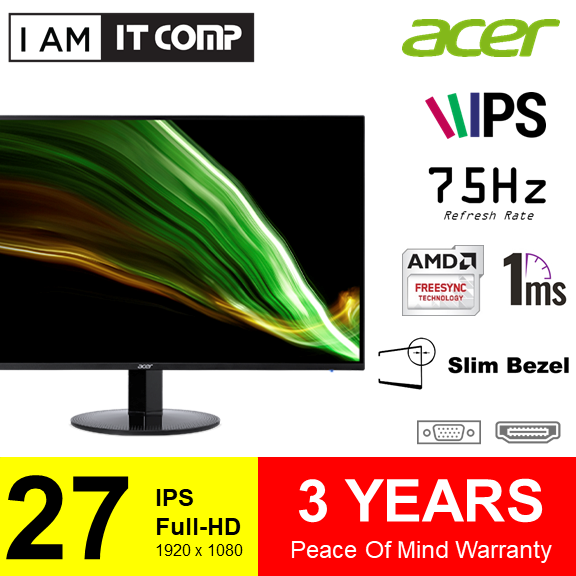 Acer SA1 SA271 27'' inch FHD 75hz 1Ms Amd Freesync Ultra Thin IPS ...