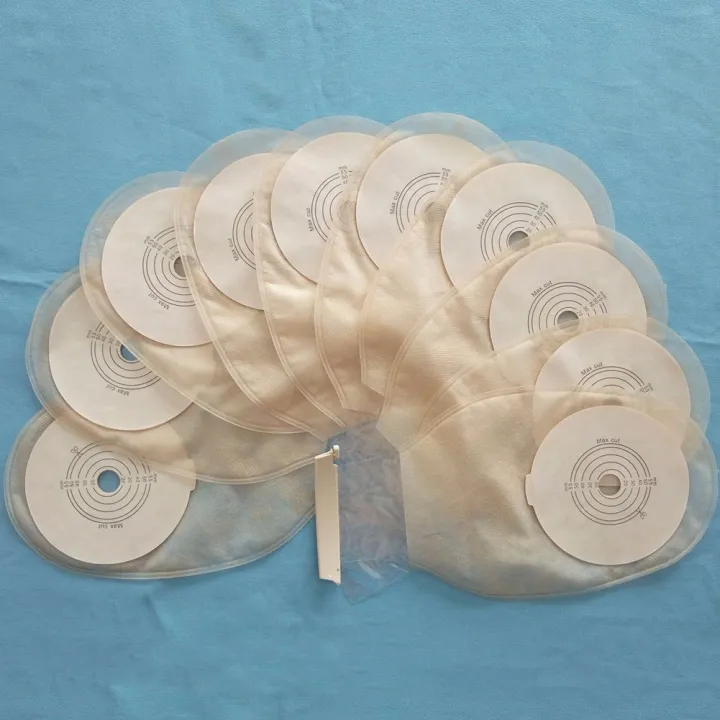 10pcs Drainable Colostomy Bag Ostomy Stoma Cut To Fit Clamps One Piece