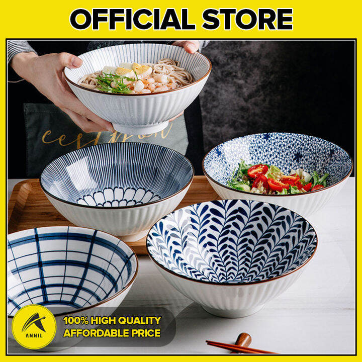 Annil 12-Pieces-1Set Ceramic Tableware 6-Pieces 4.5 inch Coconut Bowl ...