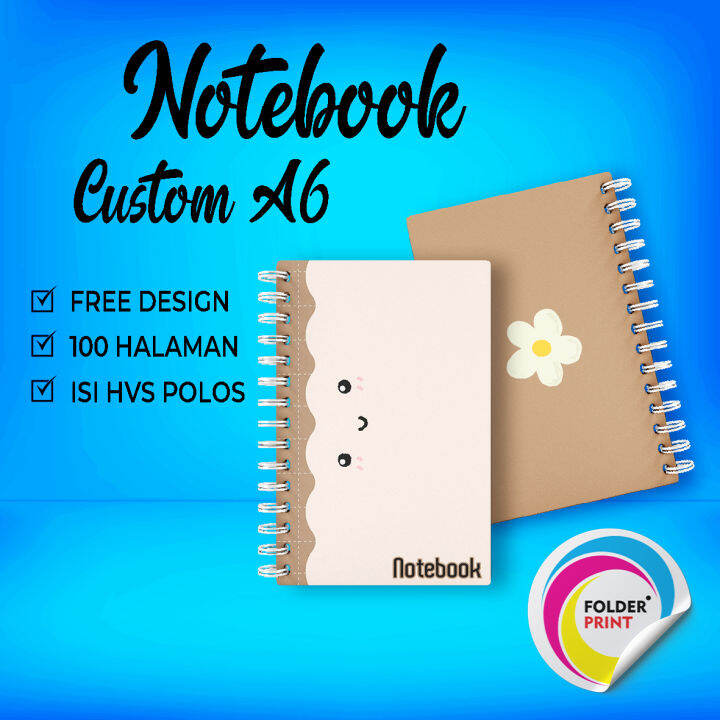 Notes Custom A6 A5 Spiral Block Note 100 Halaman | Lazada Indonesia