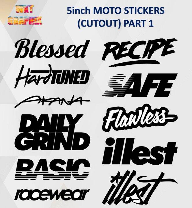 5inch MOTO STICKERS (CUTOUT) PART 1 | Lazada PH