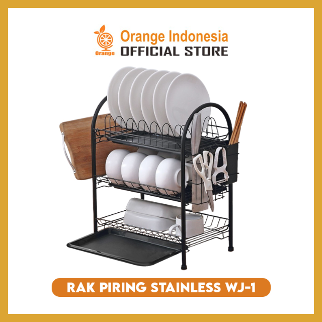 Rak Piring 2 Susun Dan 3 Susun Stainless / Rak Piring Tingkat / Rak ...