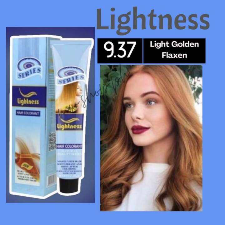 Hair Color 100ml SET with Oxidizer(9.37 Light Golden Flaxen) LIGHTNESS ...
