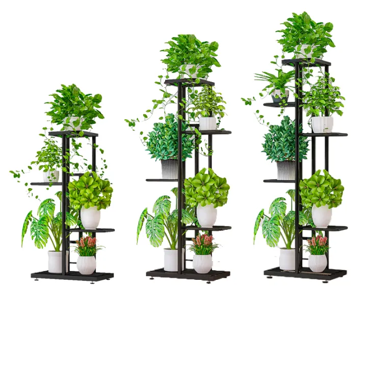 Outdoor Balcony Flower Stand Multilayer Potted Flower Pot Display Stand ...