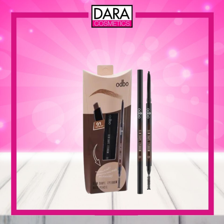 ODBO Slim Shape Eyebrow Auto Pencil 0.1g. โอดีบีโอ สลิม เชป อายบราว ออโต้ เพ็นซิล ดินสอเขียนคิ้ว ...