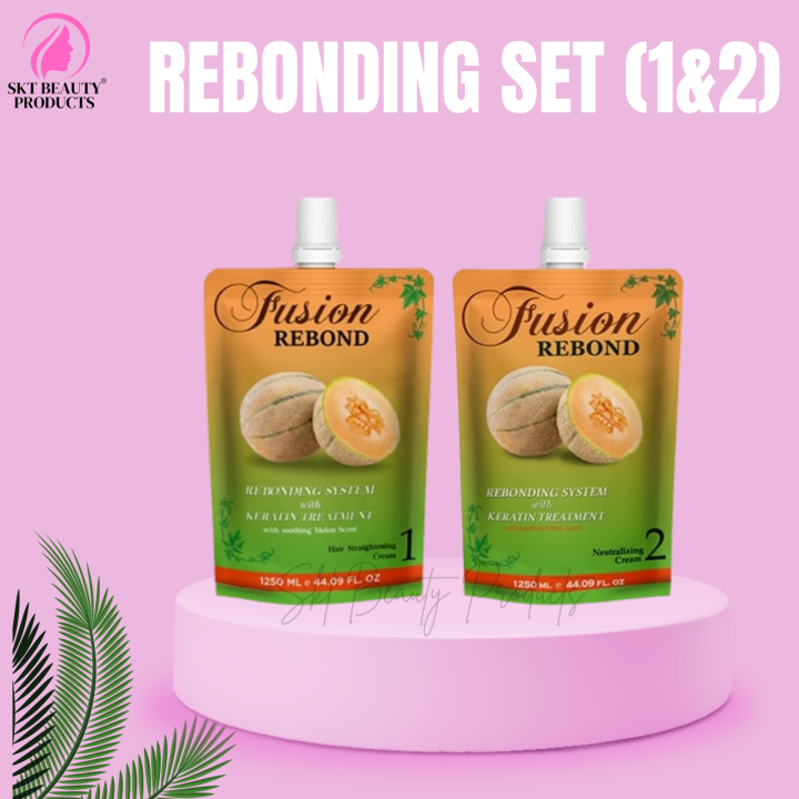 Fusion Rebond Set, Rebonding Set with Keratin Treatment 1250mlx2 (#1 ...