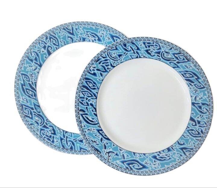 BRILIANT 2pcs Dinner Plate Mega Mendung Biru Series | Lazada Indonesia