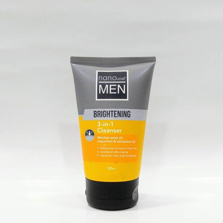 NANO WHITE MEN BRIGHTENING 3IN1 CLEANSER | Lazada