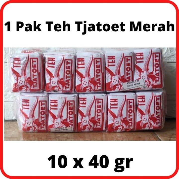 Teh Tjatoet Merah 1 pak isi 10 pcs 40 gr | Lazada Indonesia