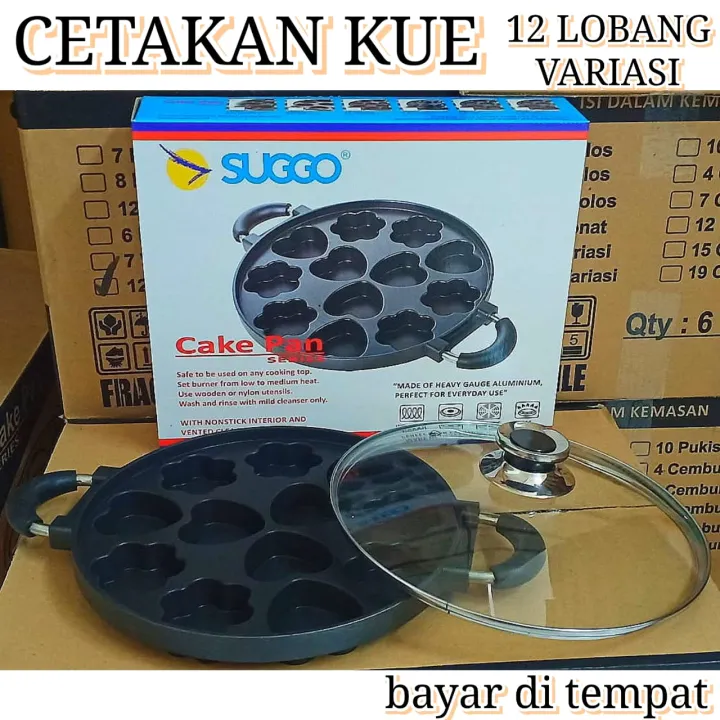CETAKAN KUE 12 LUBANG VARIASI / CAKE PAN TOKO KHENZA STORE | Lazada ...