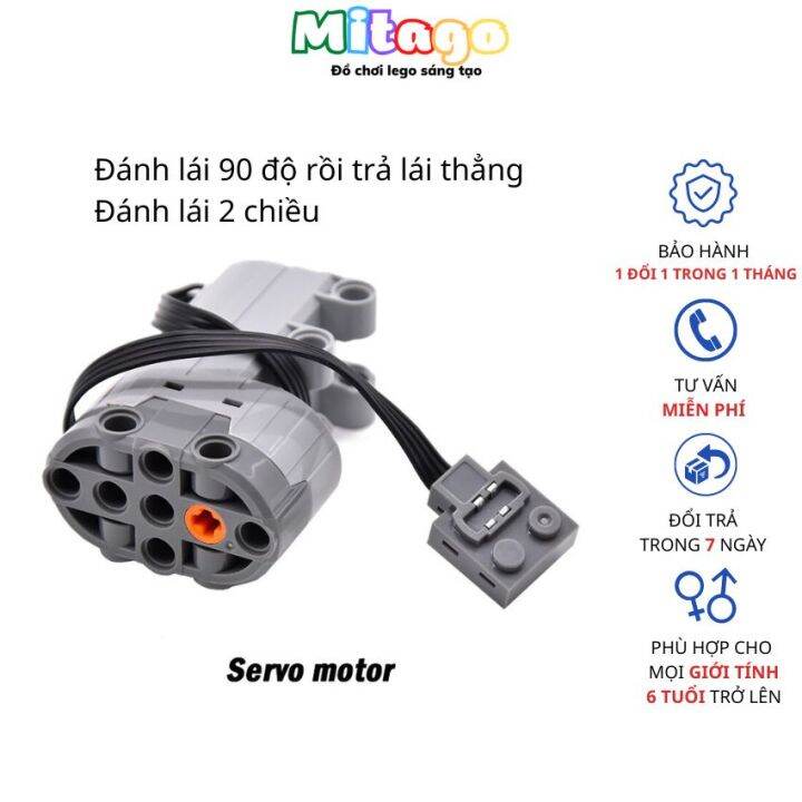Mô hình lắp ráp Động cơ technic motor sevor đánh lái 88004 tương thích ...