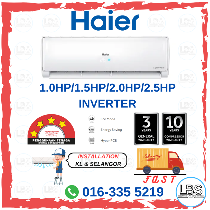 HAIER INVERTER AIR COND (VTH SERIES - 4STAR) - 1HP/1.5HP/2HP/2.5HP ...