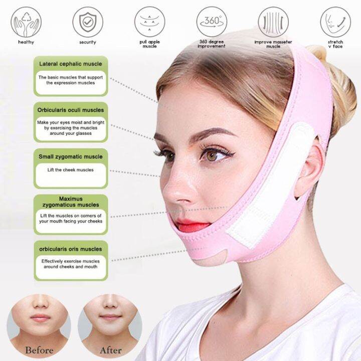 Gaine Visage Menton Face Slim V Line Lift Up Belt Women Slimming Chin