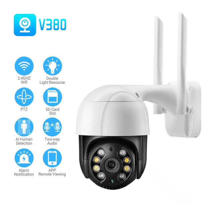 V380 Pro CCTV Camera Connect To Cellphone Wifi Wireless Indoor Outdoor ...