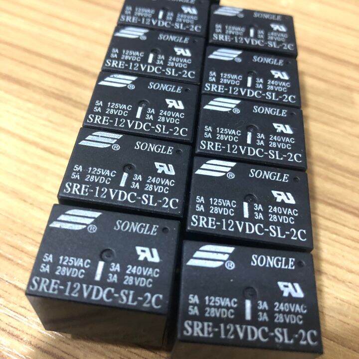 Songle 100% รีเลย์ Sre-12vdc-Sl-2c รีเลย์ Dc 12V 12V ใหม่ | Lazada.co.th