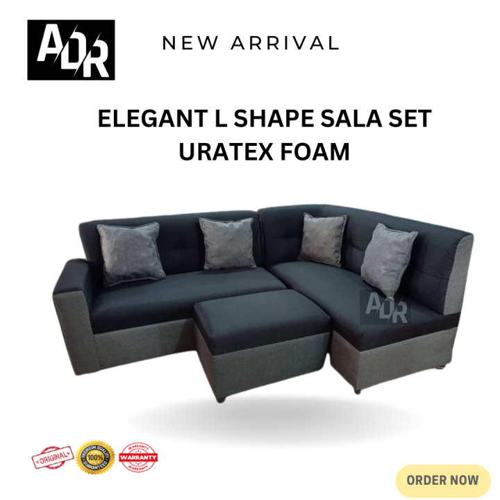 ADR Elegant Sala set L shape Uratex foam salae set | Lazada PH