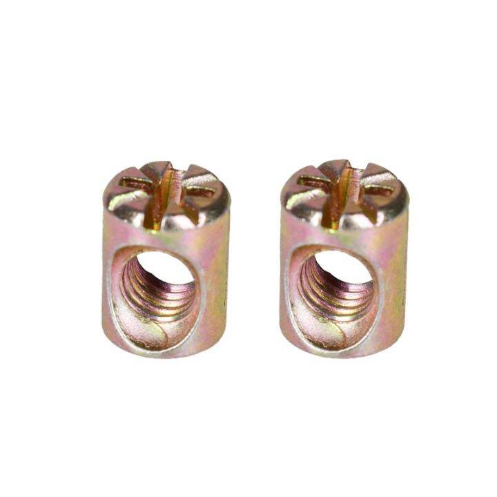 M6 Zine Iron Furniture Embedded Insert Nut Barrel Bolts Wood Chair Bed ...
