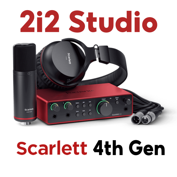 Focusrite Scarlett 4th Generation ทุกรุ่น Solo / 2i2 / 4i4 / Studio ออดิโออินเตอร์เฟส | Lazada.co.th