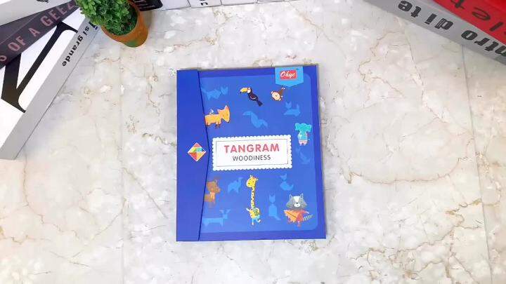 จิ๊กซอว์ไม้แม่เหล็ก T Angram ปริศนาหนังสือของเล่นเพื่อการศึกษาสำหรับ ...