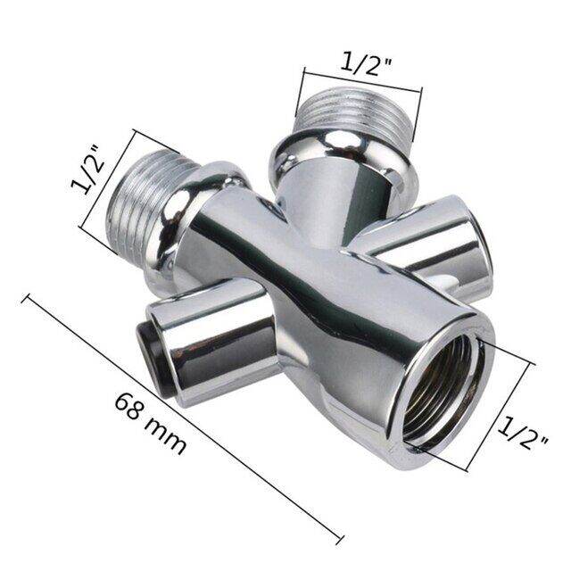 Shower Head Water Splitter Water Separator Adapter 1/2" Male Outlet ...