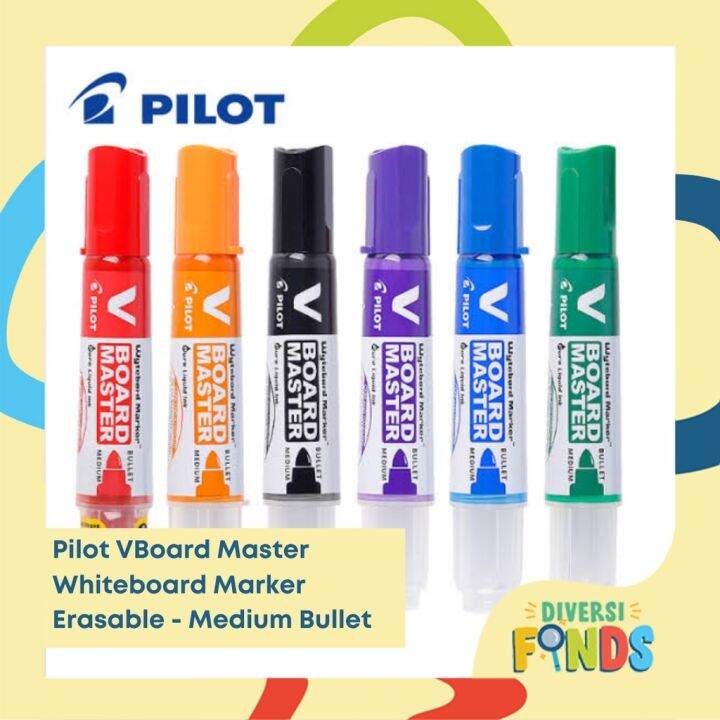 Pilot V Board Master Whiteboard Marker - Refillable - Erasable - Medium ...
