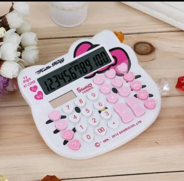 Kalkulator Hello Kitty Pink 12 Digit IMUT LUCU MANIS HELO KITY KITI ...
