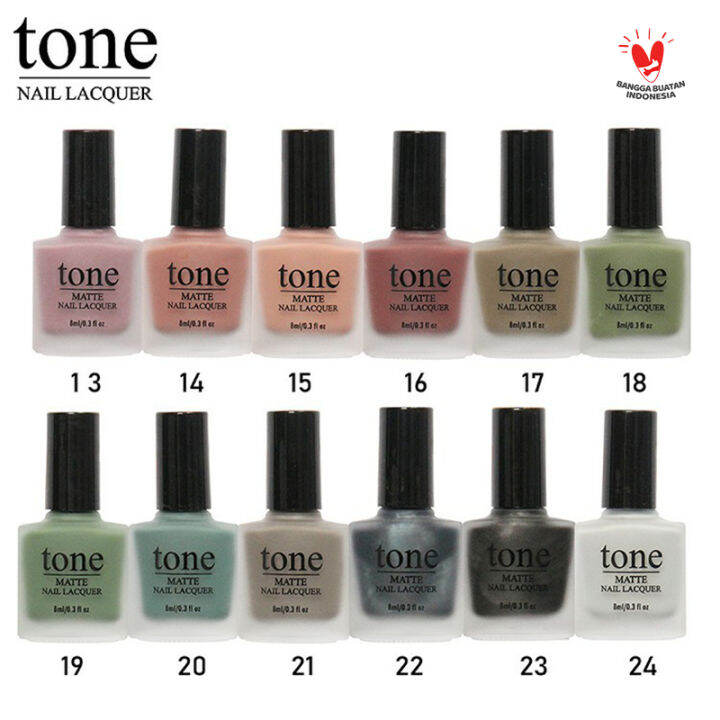 Tone Nail Lacquer Earth Palette Matte Series 13-24 | Lazada Indonesia