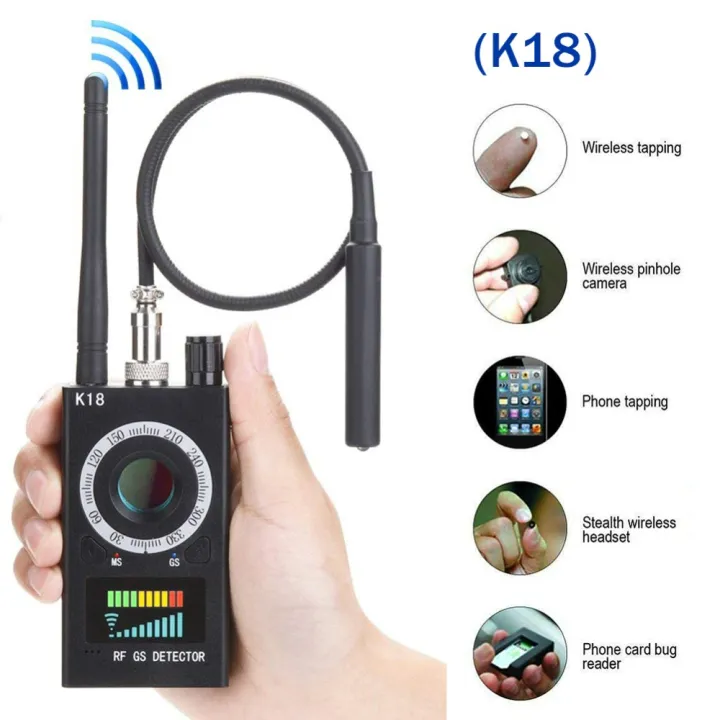 K18 1MHz-6.5GHz Multi-function Anti Detector Camera GSM Audio Bug ...