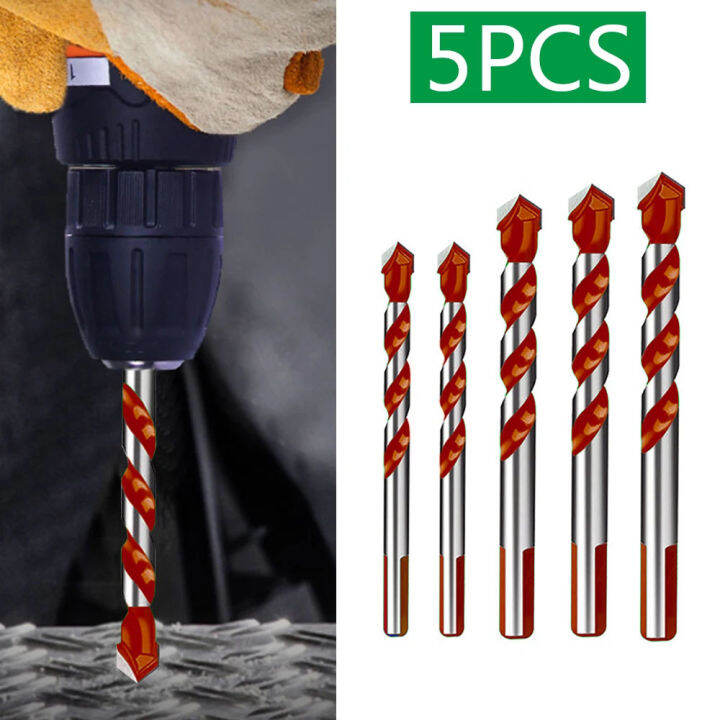 Mata Bor Set 5 PCS Baja HSS Twist Drill Bit 5-12mm Kuat Tajam Anti ...