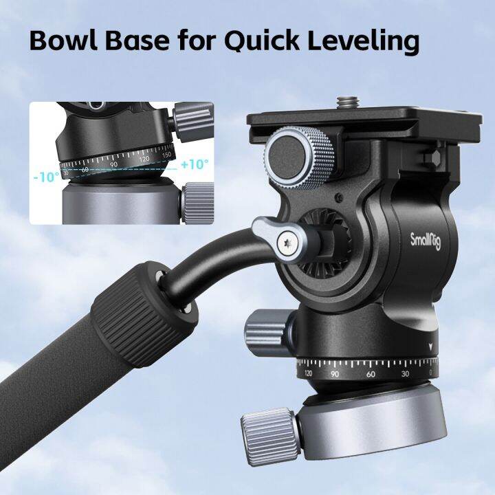 Smallrig Tripod Fluid Video Head With Leveling Base CH20 Quick Release ...