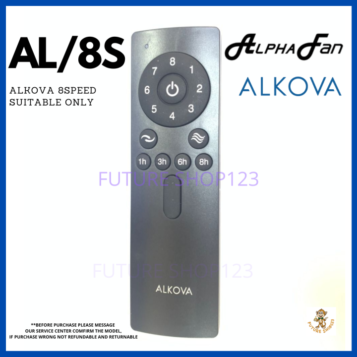 ALPHA AL/8S AL8S ALPHA ALKOVA CEILING FAN REMOTE CONTROL 8SPEEDS NEED ...