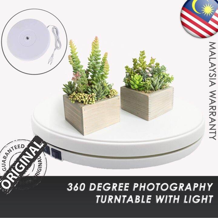 360 Degree Rotating Product Turn Table with LED Light for Product ...