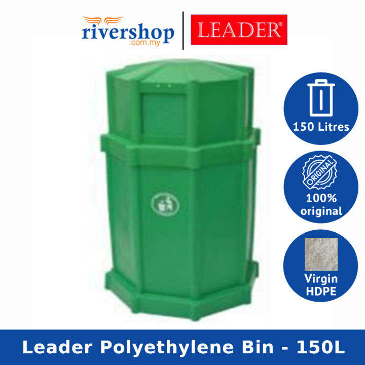 Leader 150Litres Multi-Purpose Montana Polyethylene Garbage Wastebin ...