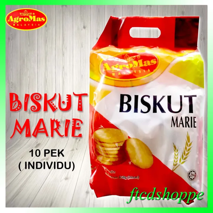 AGROMAS Biskut Marie / Marie Biscuits 150g (10 Pek Individu) | Lazada