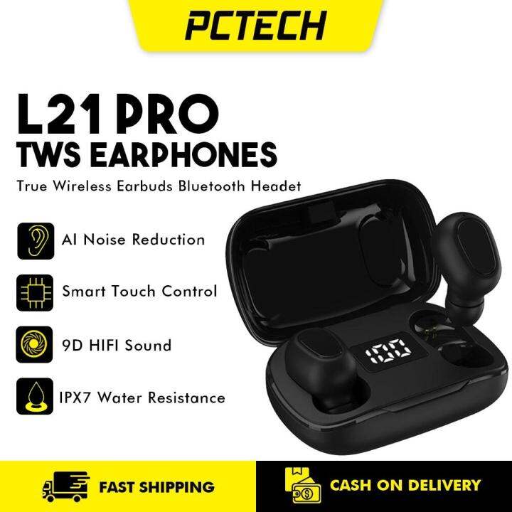 Popcorn L21 Pro Led TWS Bluetooth Earbuds 5.0 Earphones Wireless Hi-Fi Sounds Gaming Headset ...