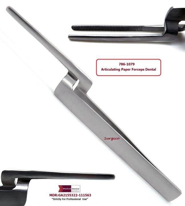 Dental Miller Articulating Paper Tweezers Straight/ Curved Forceps ...