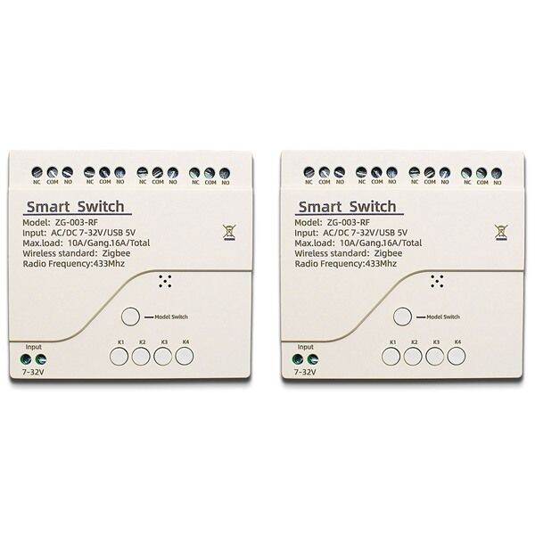 4CH Zigbee Smart Light Switch Module DC 5/12/32V RF433 Receive 10A ...