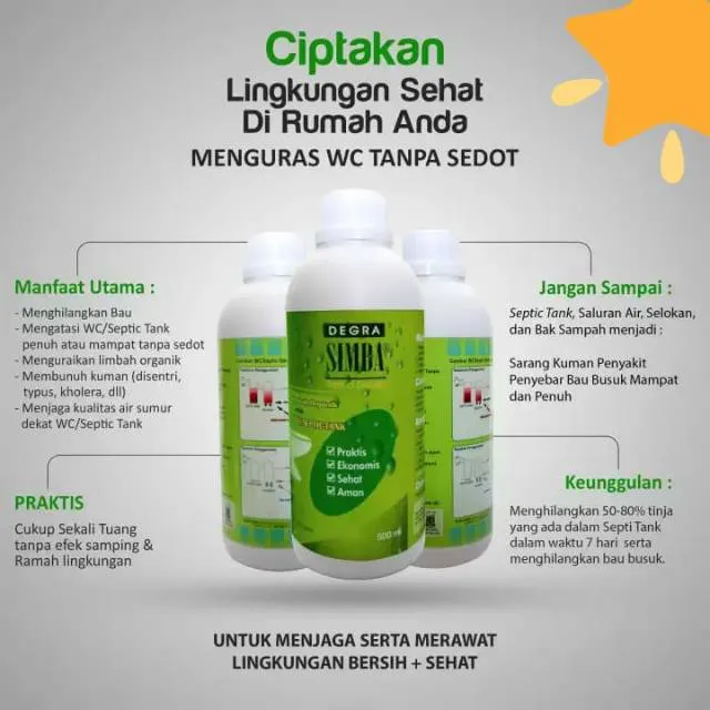 Degra Simba, mengatasi WC / Septic Tank Mampet, Penuh, Luber ...