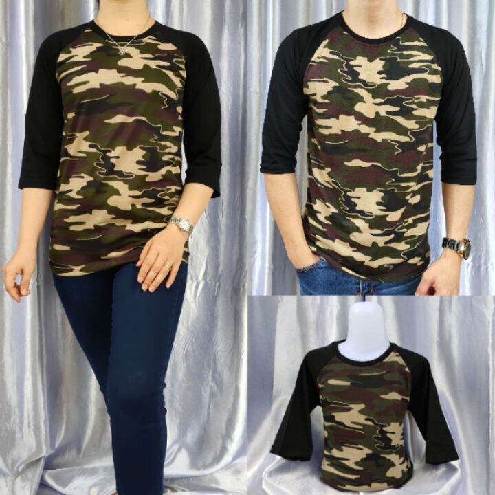 kaos reglan doreng 3/4 doreng-hitam uk XXS(20) XS(22) S M L XL XXL dewasa dan anak | Lazada ...