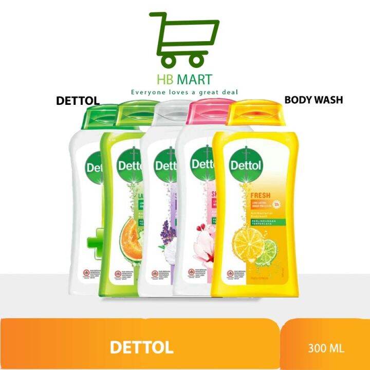DETTOL ANTIBACTERIAL BODY WASH BOTOL 300ML SABUN MANDI BERSIH WANGI ...