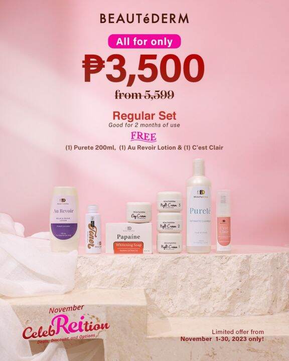 Beautederm Regular Set Beaute Set with Freebies Scent Varies | Lazada PH
